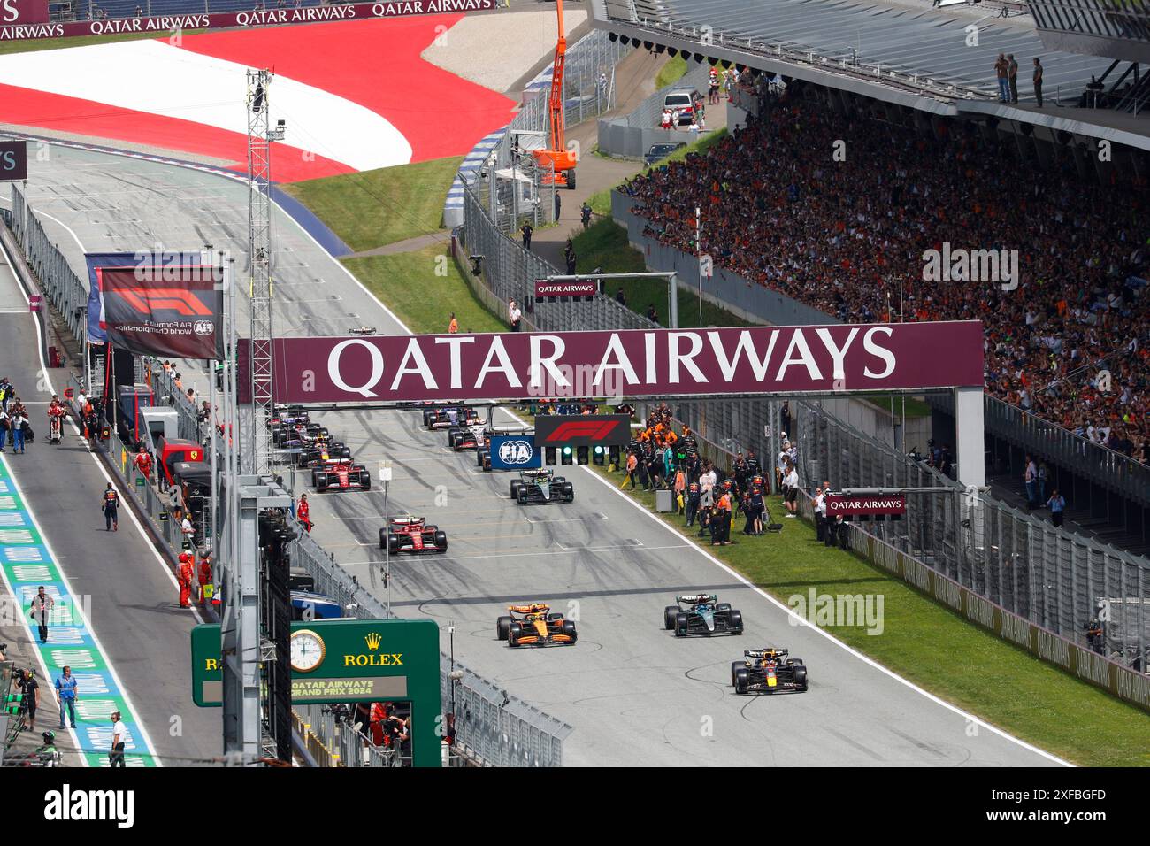 The race start of 2024 edition of the Formula 1 Grand Prix of Austria ...
