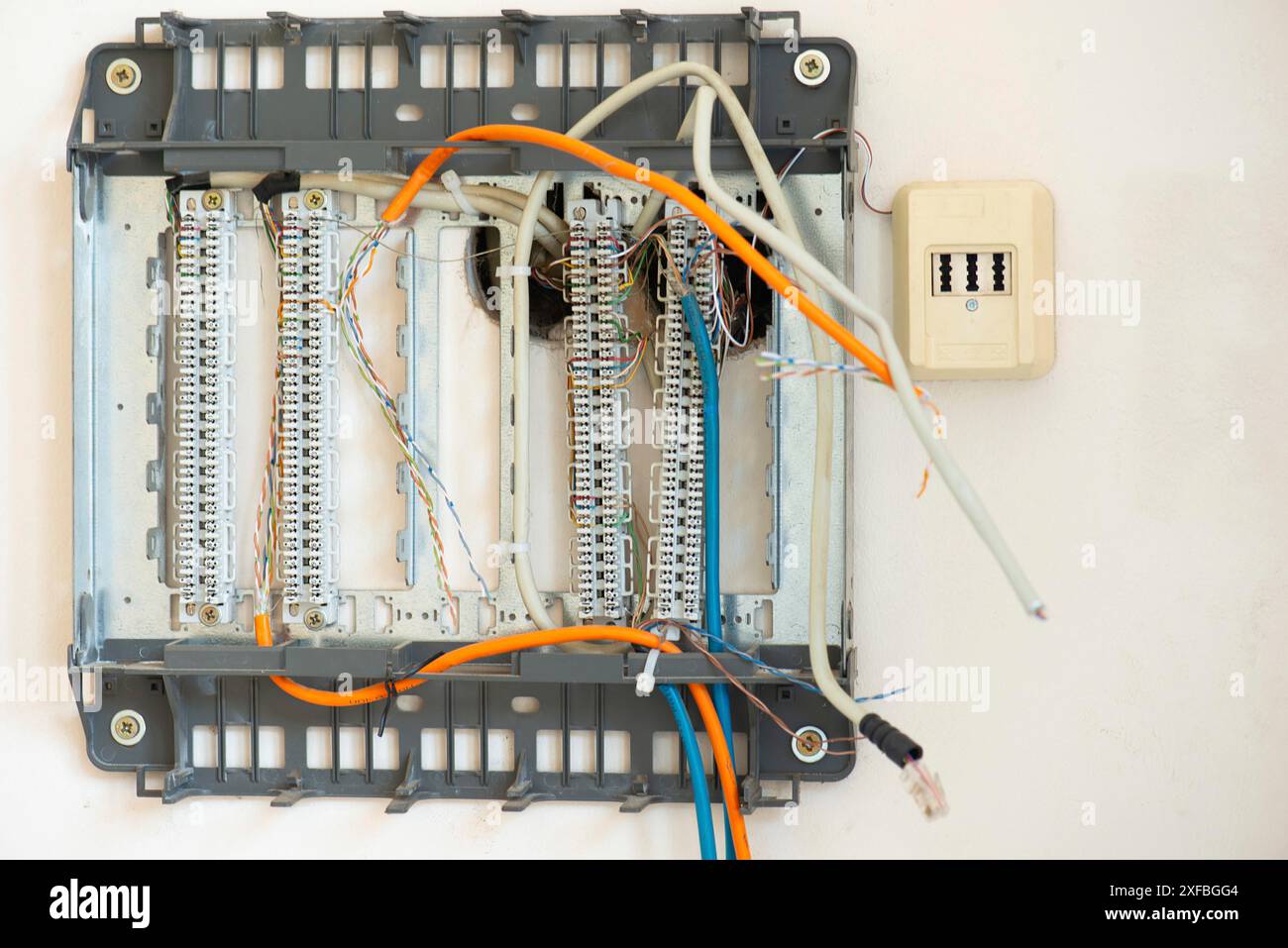 Cable junction box for connection of the computer to the internet and ...