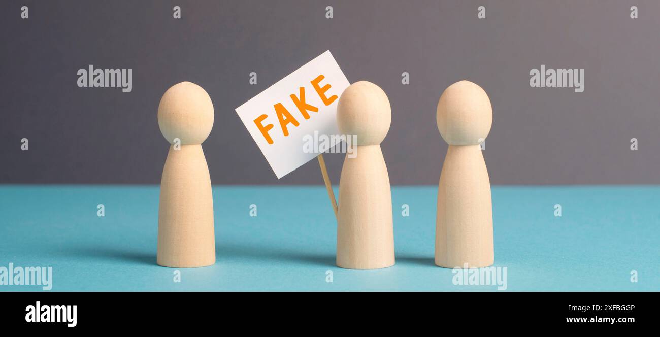 Fake News in progress, facts and propaganda, conspiracy theory concept ...