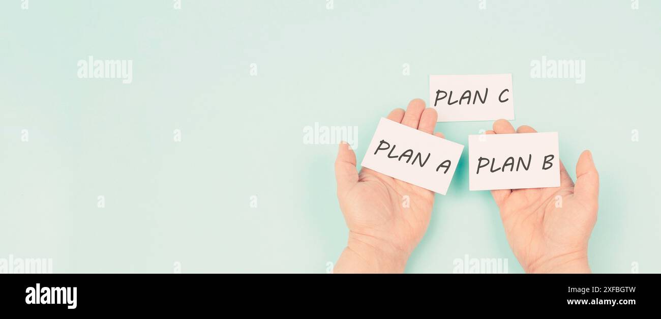 Different plan a or b option, taking opportunity, making a decision ...