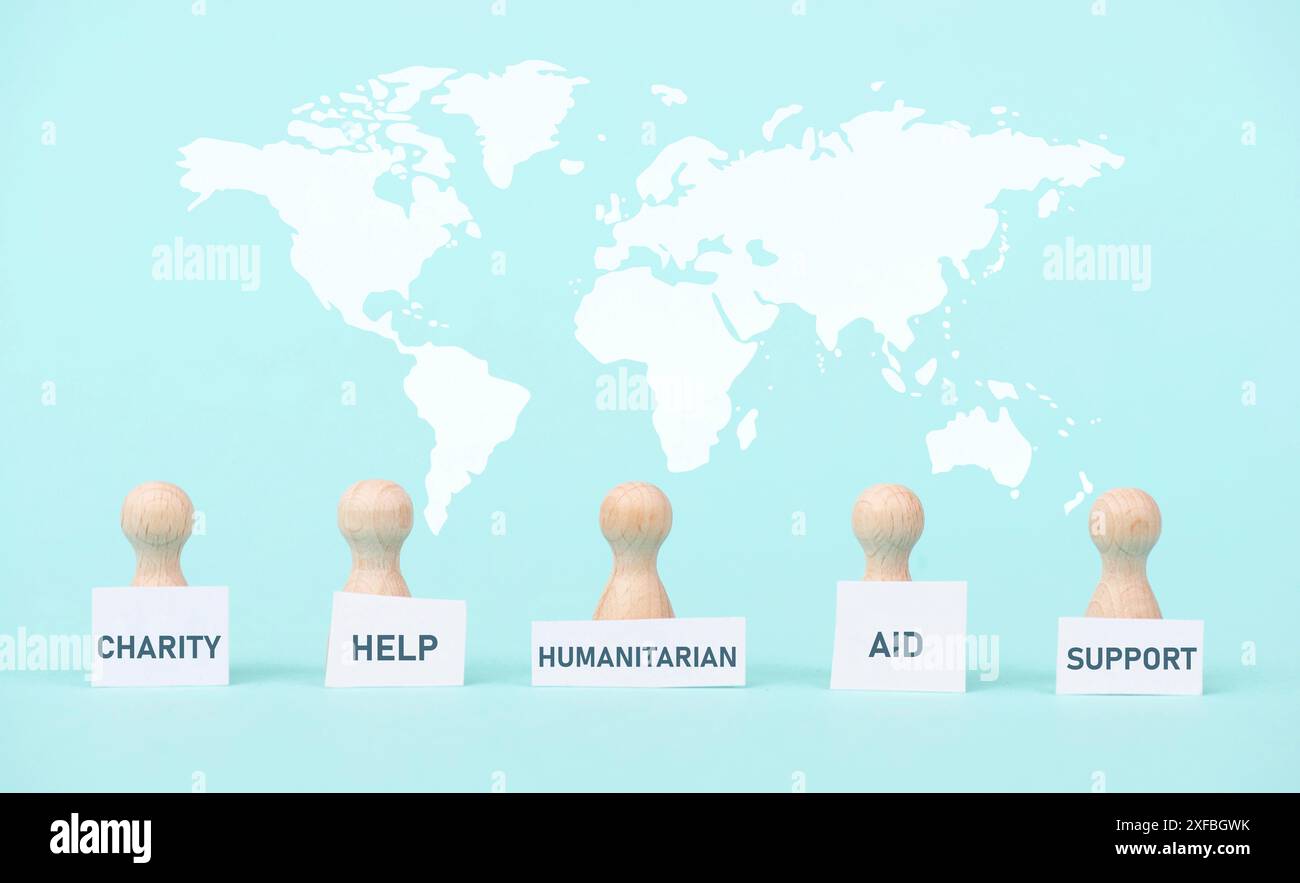 Humanitarian aid, charity, help and support, friendship, human rights ...