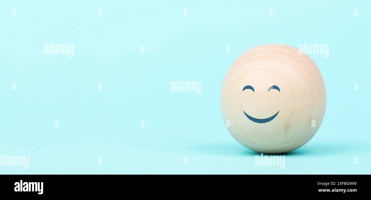 Happy smiling face, mental health concept, positive thinking and ...