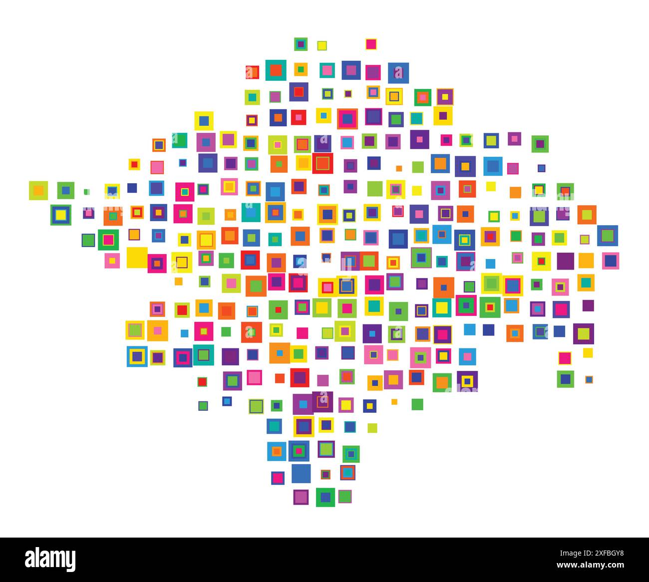 Symbol Map of the Province Sumatera Selatan (Indonesia). Abstract map ...