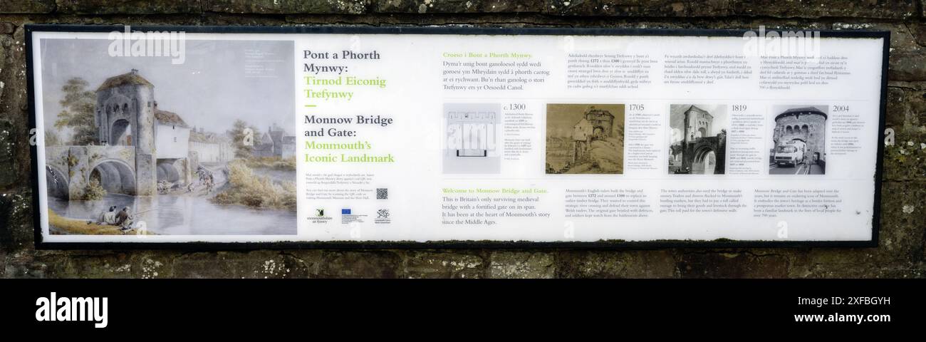 Tourist and visitor plaque - information board - Monmouth ...