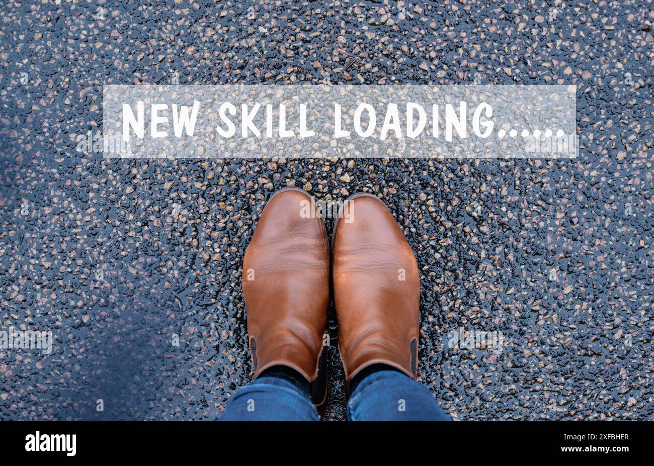 Progress, words new skill loading, education concept, having a goal ...