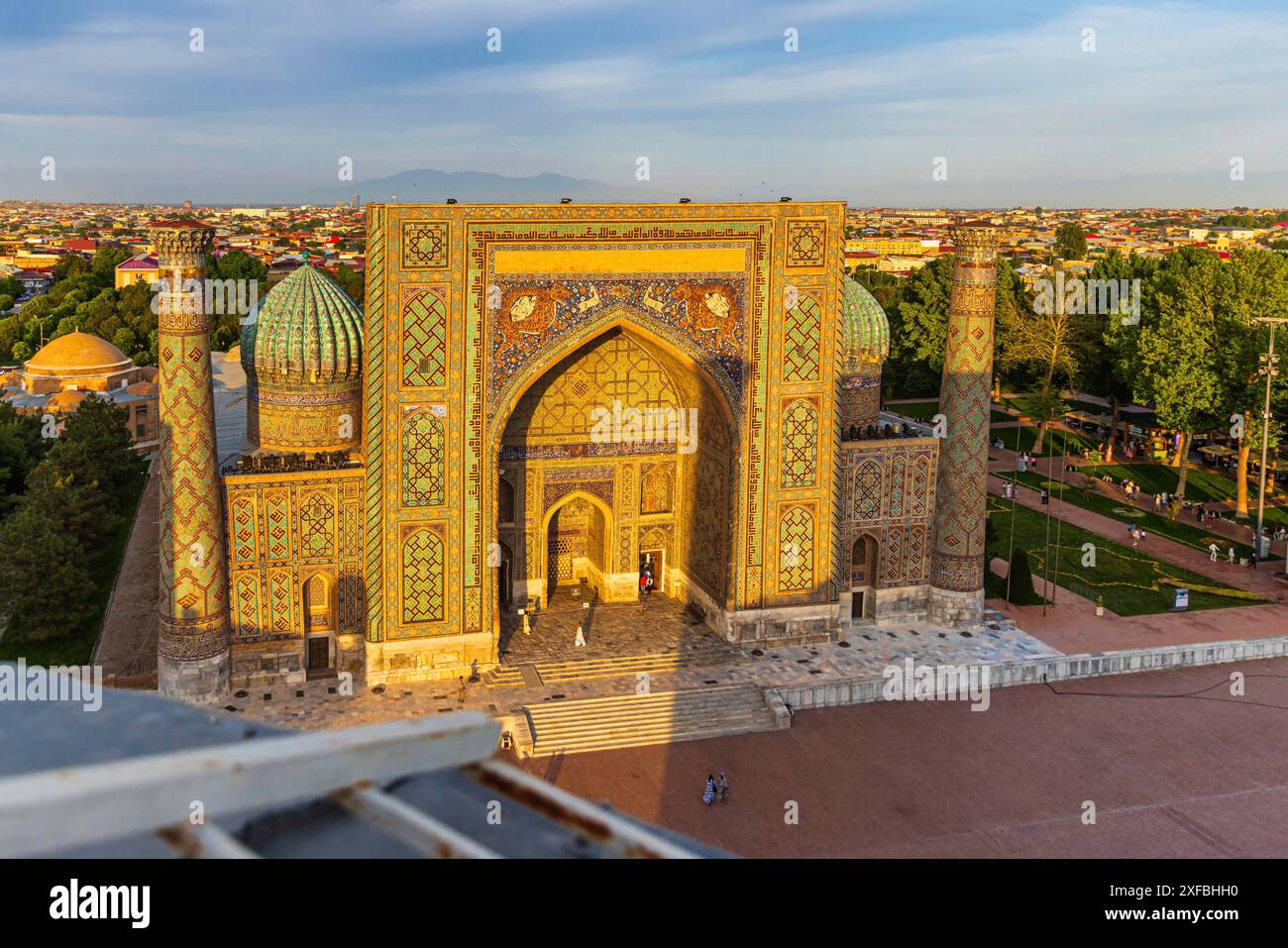 Registan Sher Dor Madrasa is a part of Registan ancient city, Samarkand ...