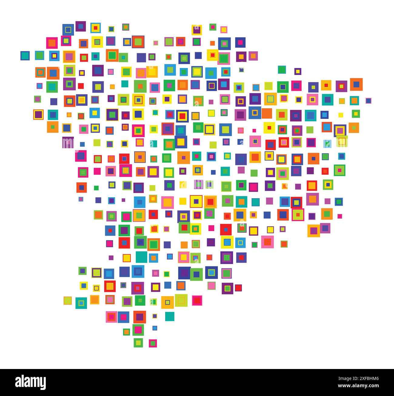 Symbol Map of the Region Volgograd (Russia). Abstract map showing the ...