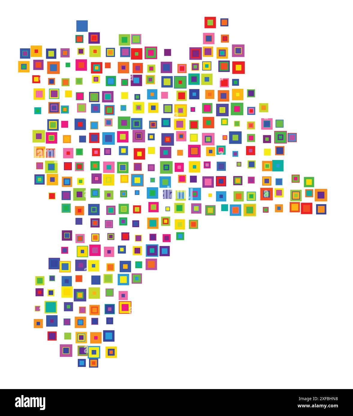 Symbol Map of the Canton Lucerne (Switzerland). Abstract map showing ...