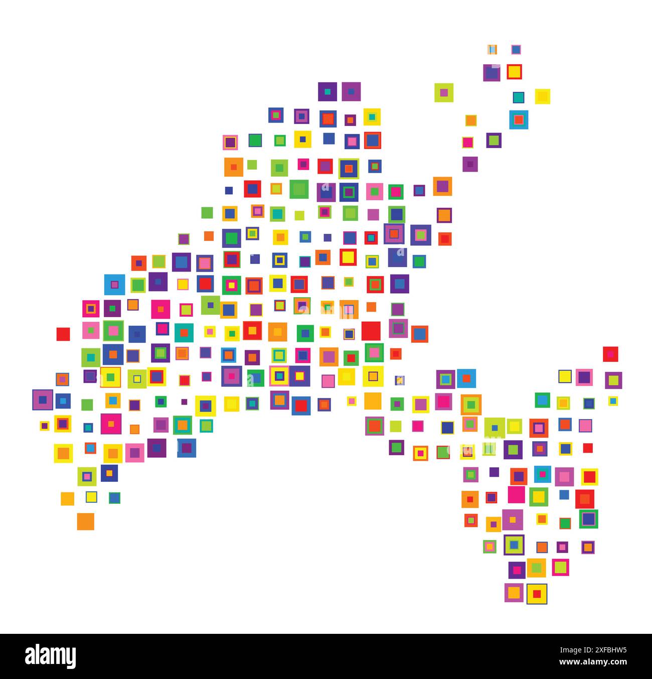Symbol Map of the Canton Vaud (Switzerland). Abstract map showing the ...