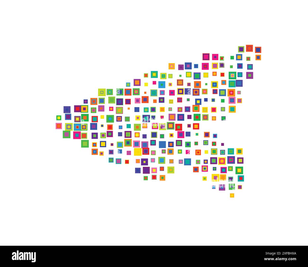 Symbol Map of the Canton Basel-Stadt (Switzerland). Abstract map ...