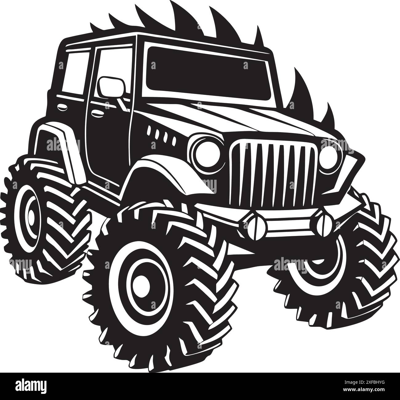 Cartoon monster truck hi-res stock photography and images - Alamy