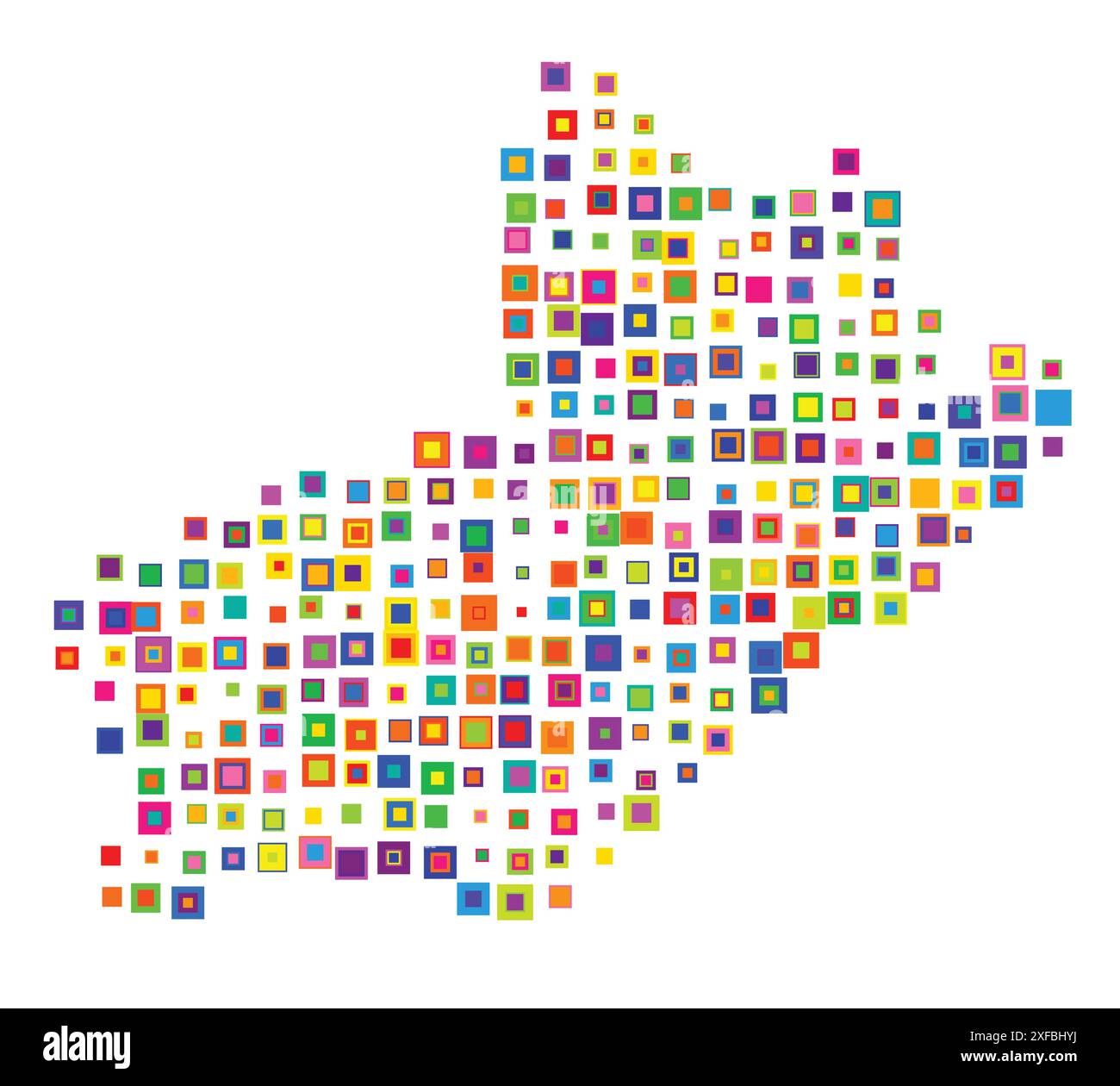 Symbol Map of the Canton Geneve (Switzerland). Abstract map showing the ...