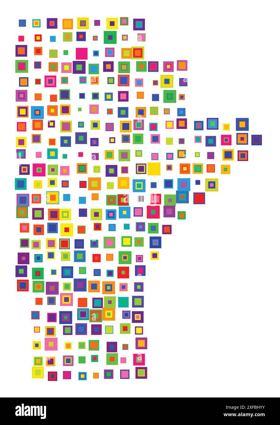 Symbol Map of the Province Manitoba (Canada). Abstract map showing the ...