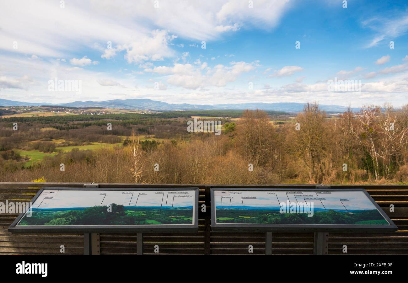 A beautiful landscape scene, viewed from an observation tower Stock ...