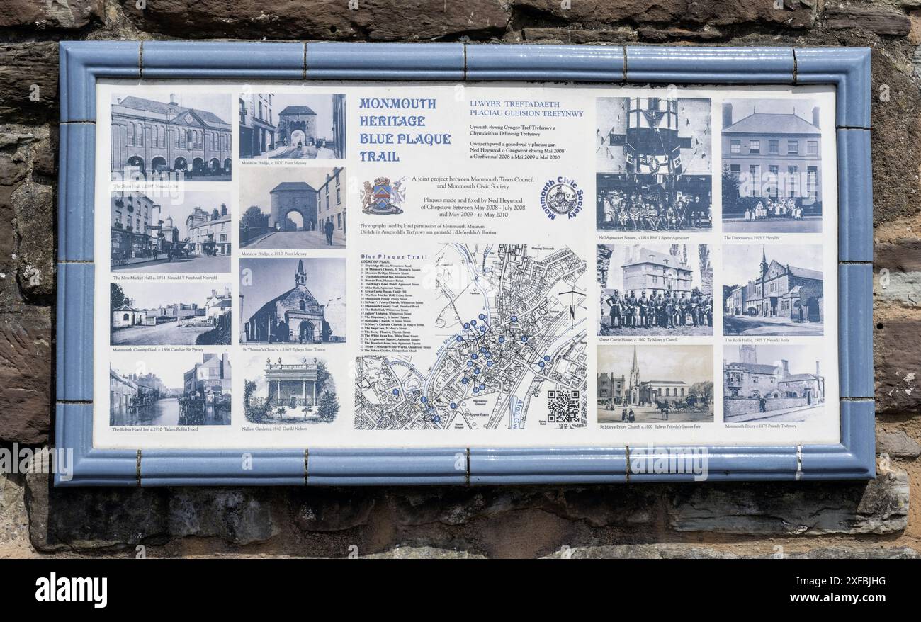 Monmouth blue plaque trail hi-res stock photography and images - Alamy