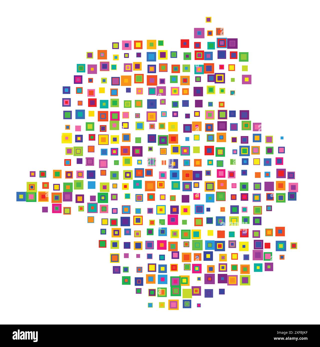 Symbol Map of the Capital Region Brussels (Belgium). Abstract map ...