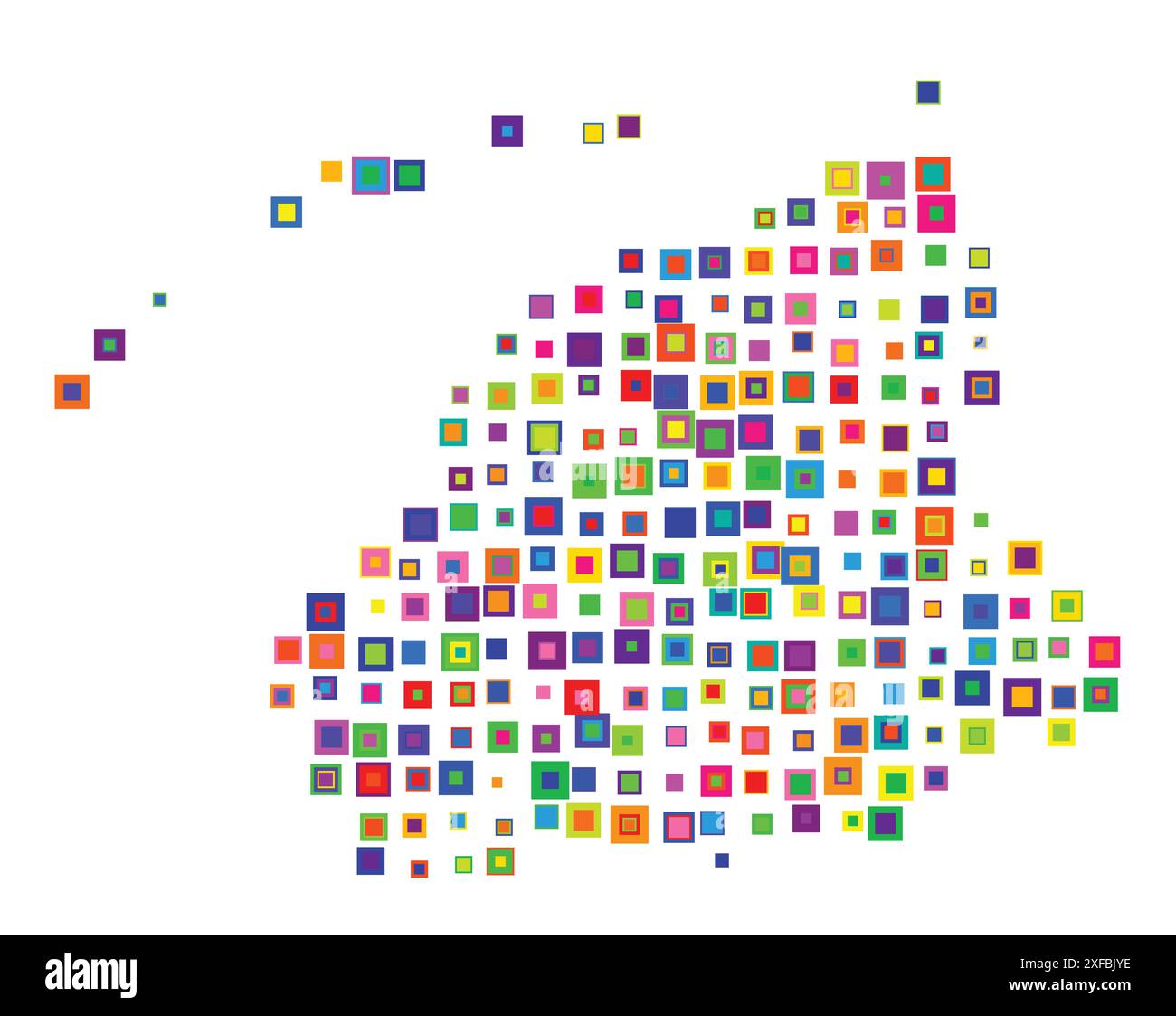 Symbol Map of the Province Friesland (Netherlands). Abstract map ...