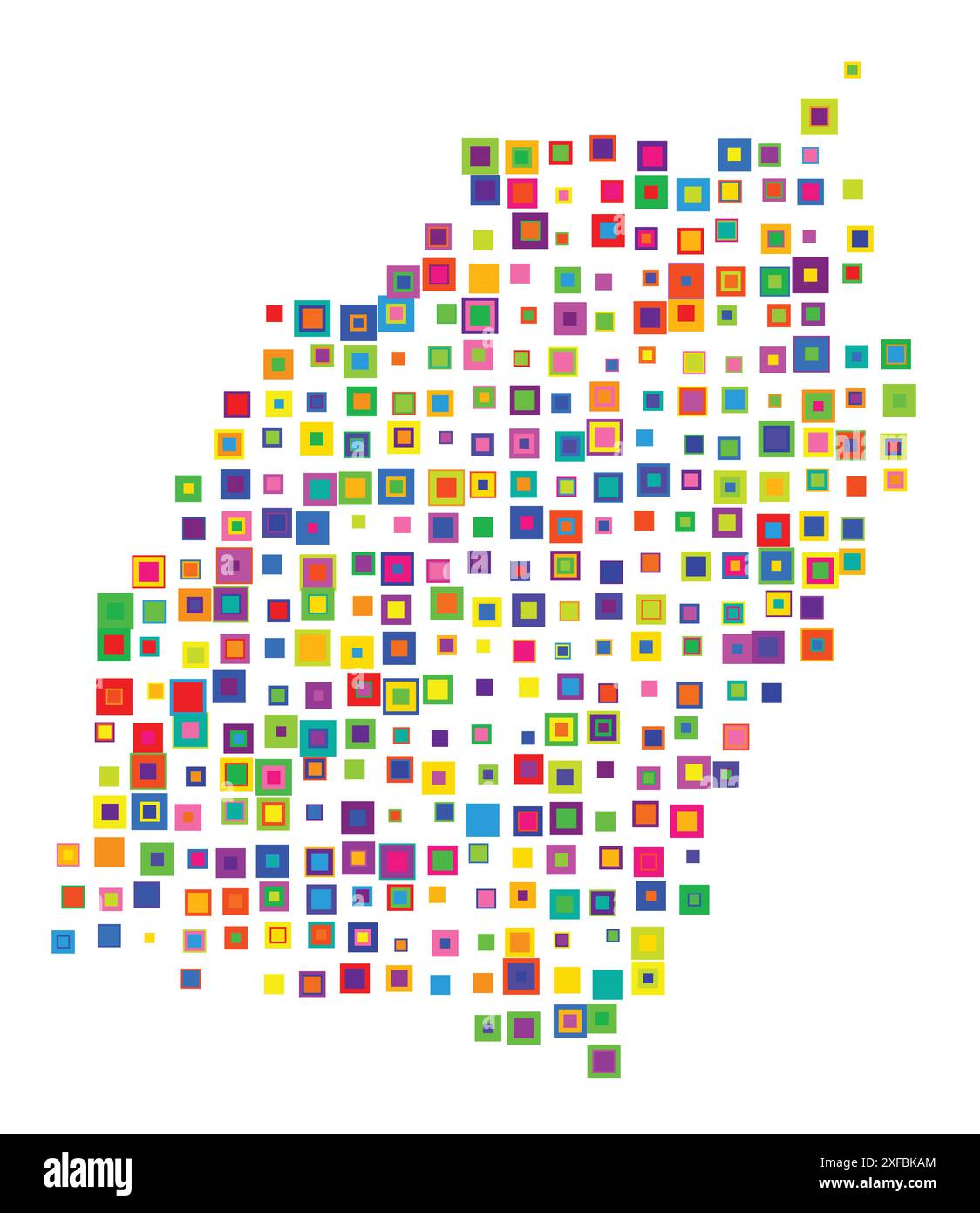 Symbol Map of the State Manipur (India). Abstract map showing the state ...