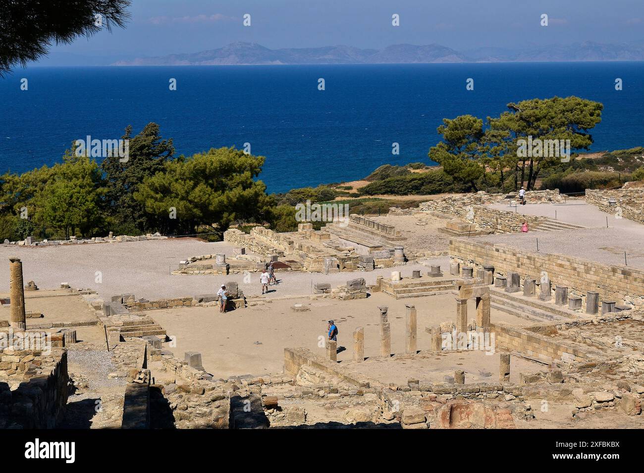 Ancient ruins of an archaeological site near the sea with surrounding ...