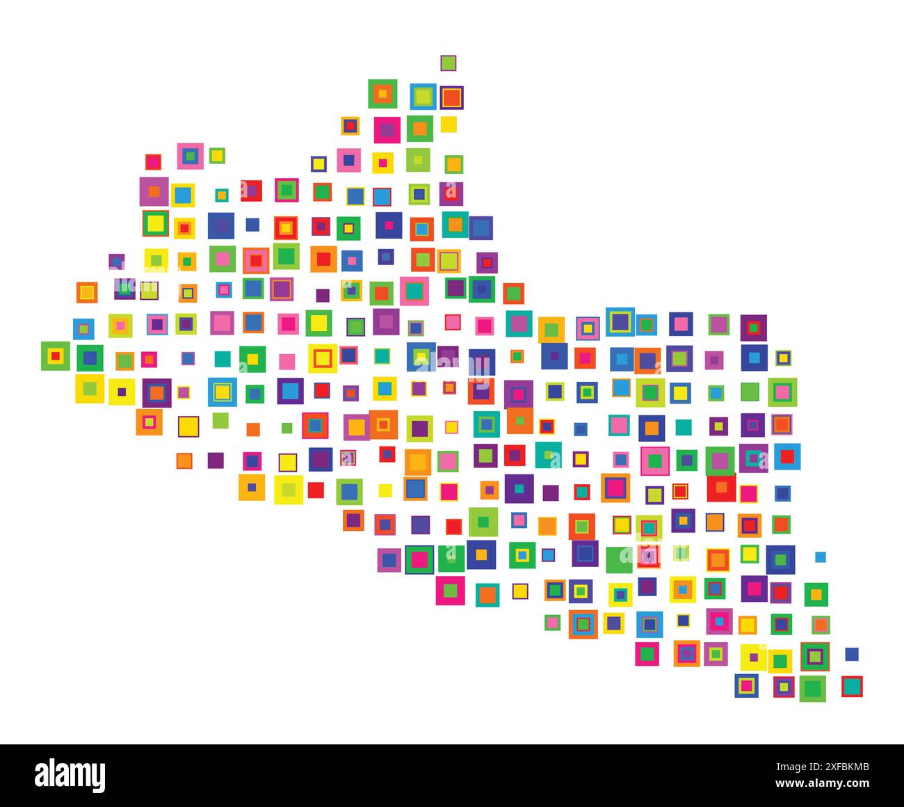 Symbol Map of the Special region Yogyakarta (Indonesia). Abstract map ...