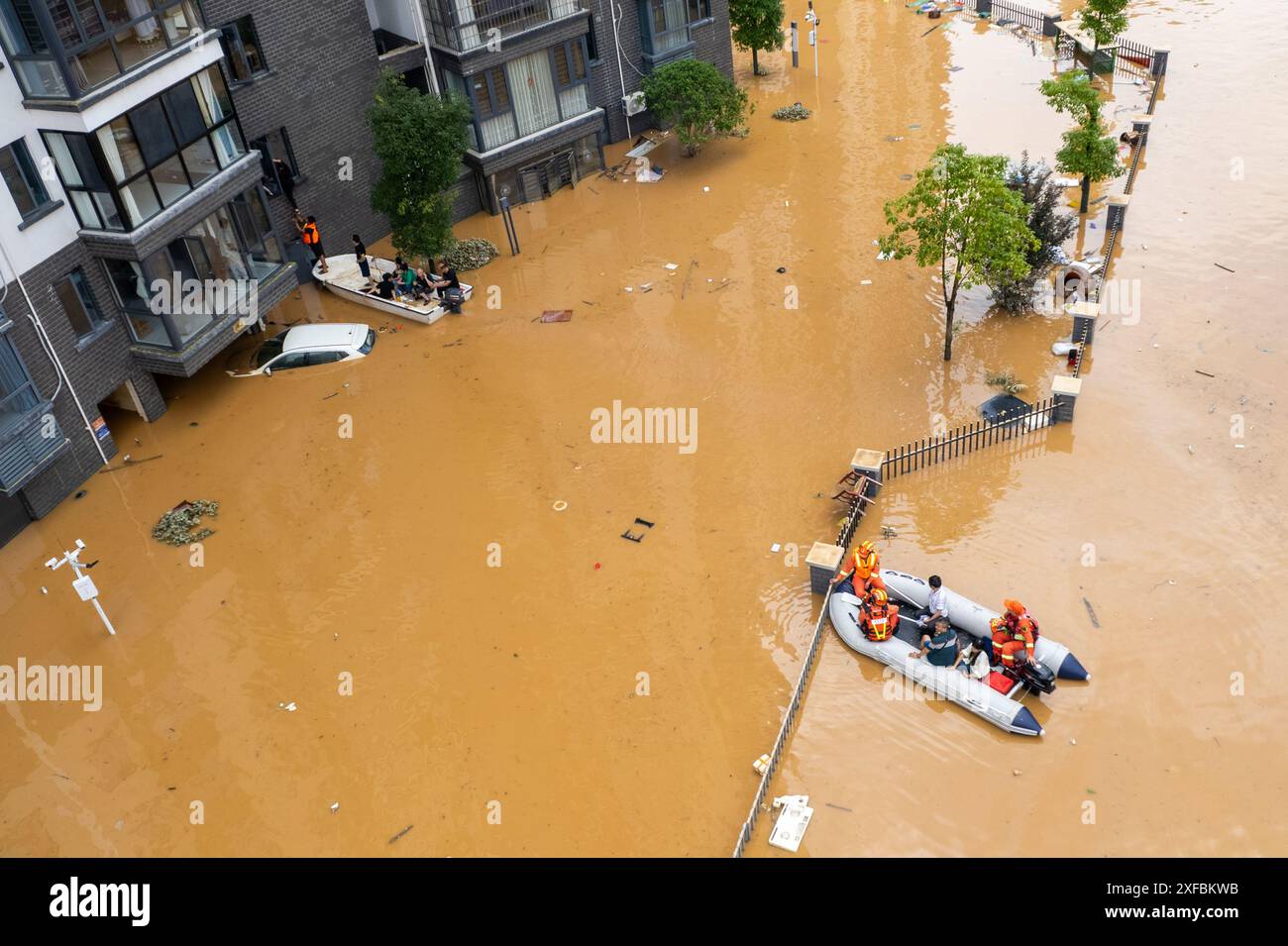 Changsha, China's Hunan Province. 2nd July, 2024. An aerial drone photo ...