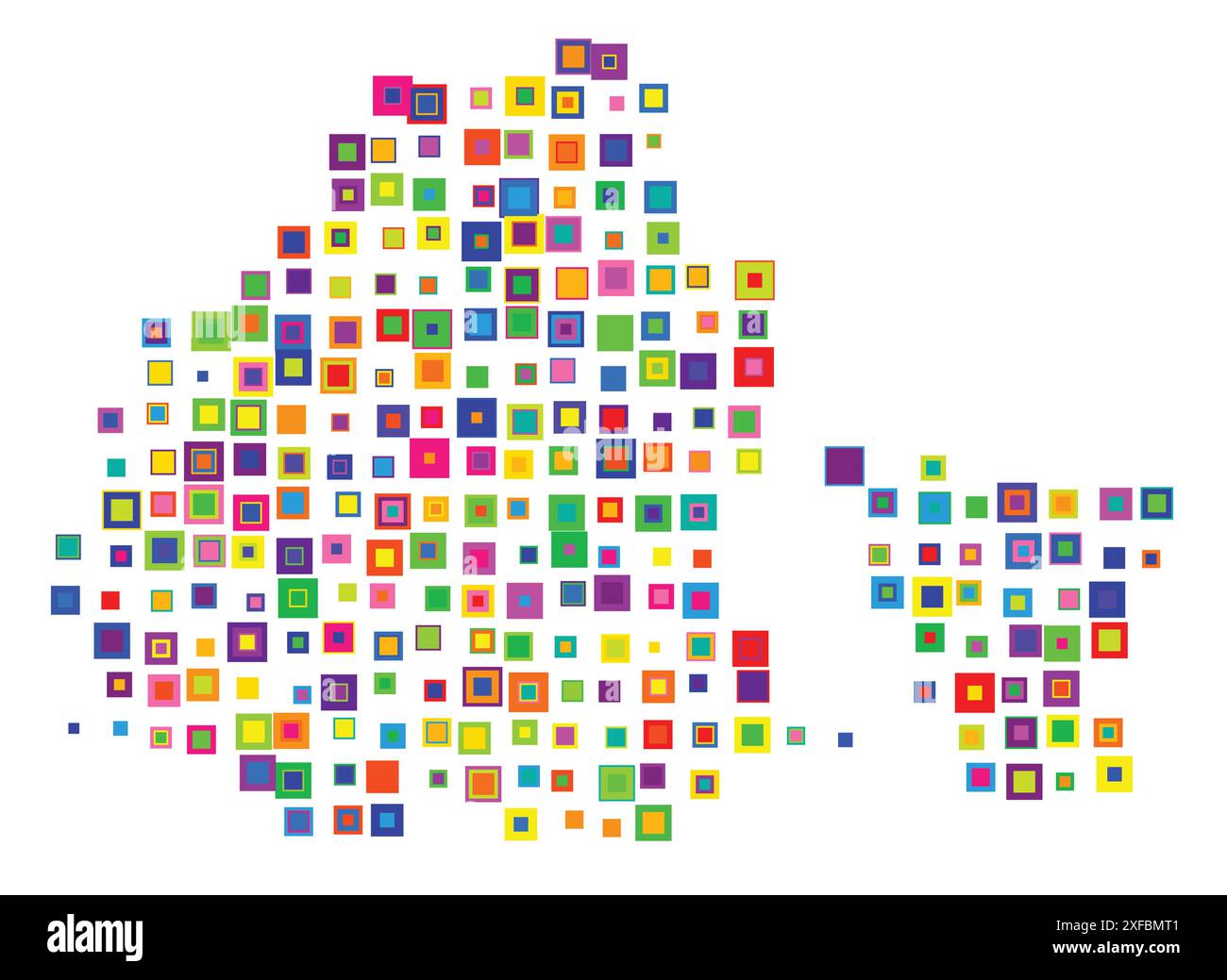 Symbol Map of the Canton Obwalden (Switzerland). Abstract map showing ...