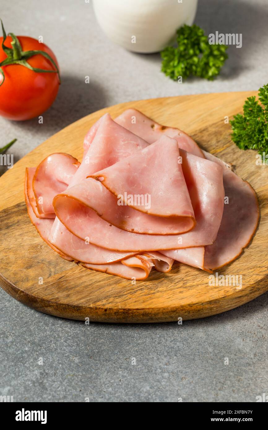 Gourmet Sliced Cold Cut Ham Ready to Eat Stock Photo - Alamy
