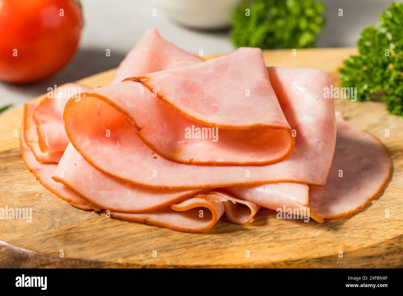 Gourmet Sliced Cold Cut Ham Ready to Eat Stock Photo - Alamy
