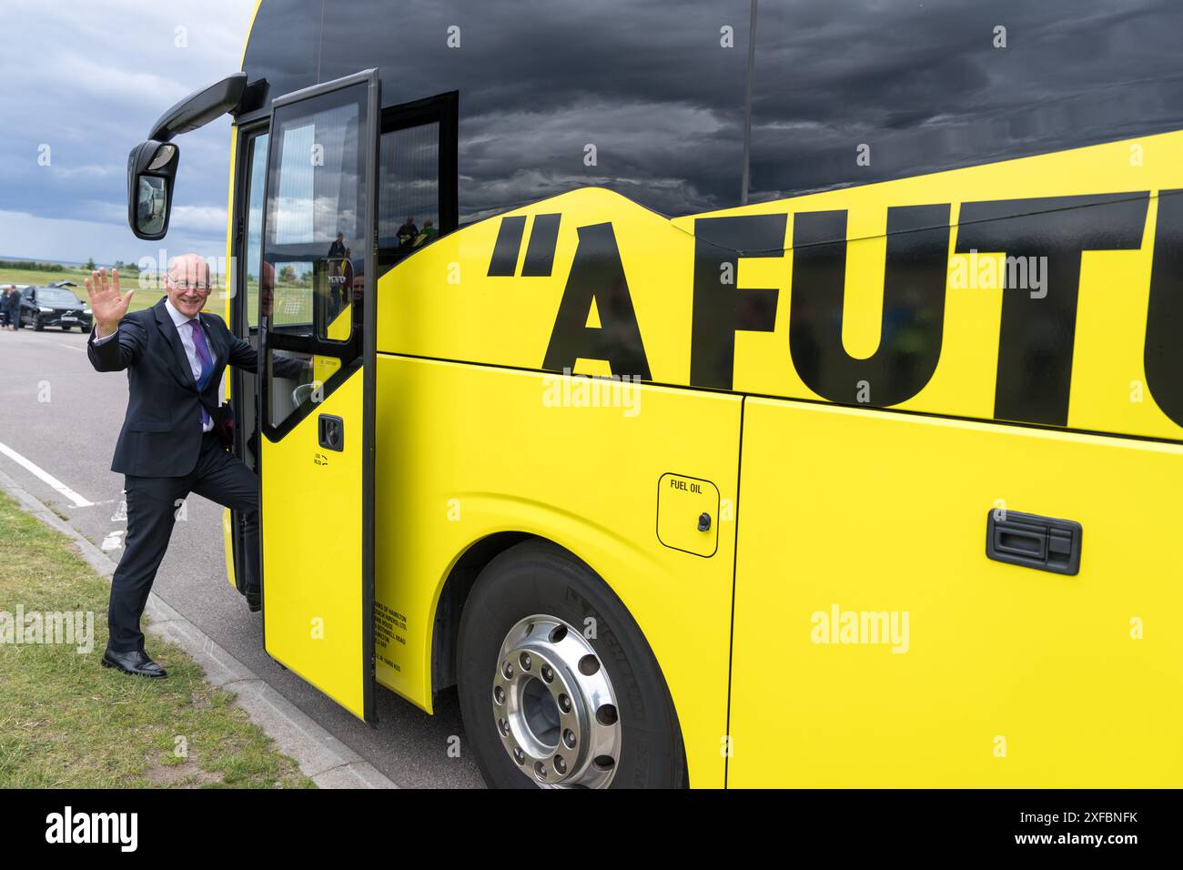 Nairn, UK. 2nd July, 2024. This is MSP John Swinney meeting up with ...