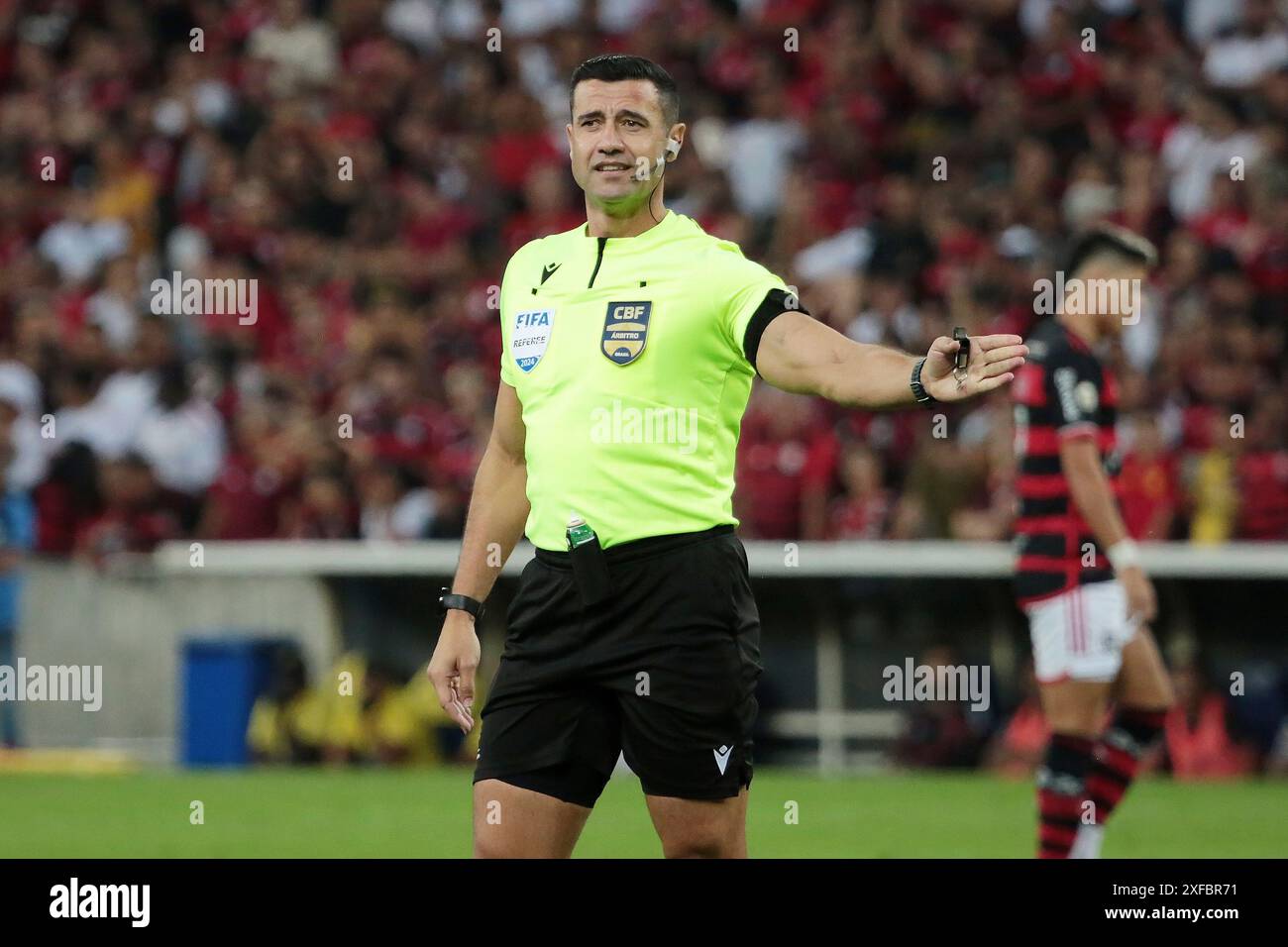 Rio de Janeiro, Brazil, June 20, 2024. Football referee Braulio Machado ...
