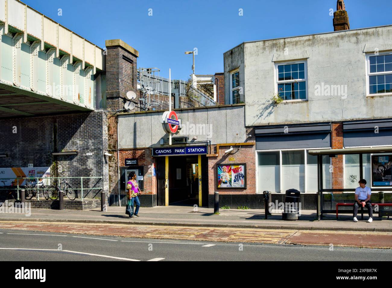 Canons Park Station on the Jubilee Line in Outer London, Borough of ...