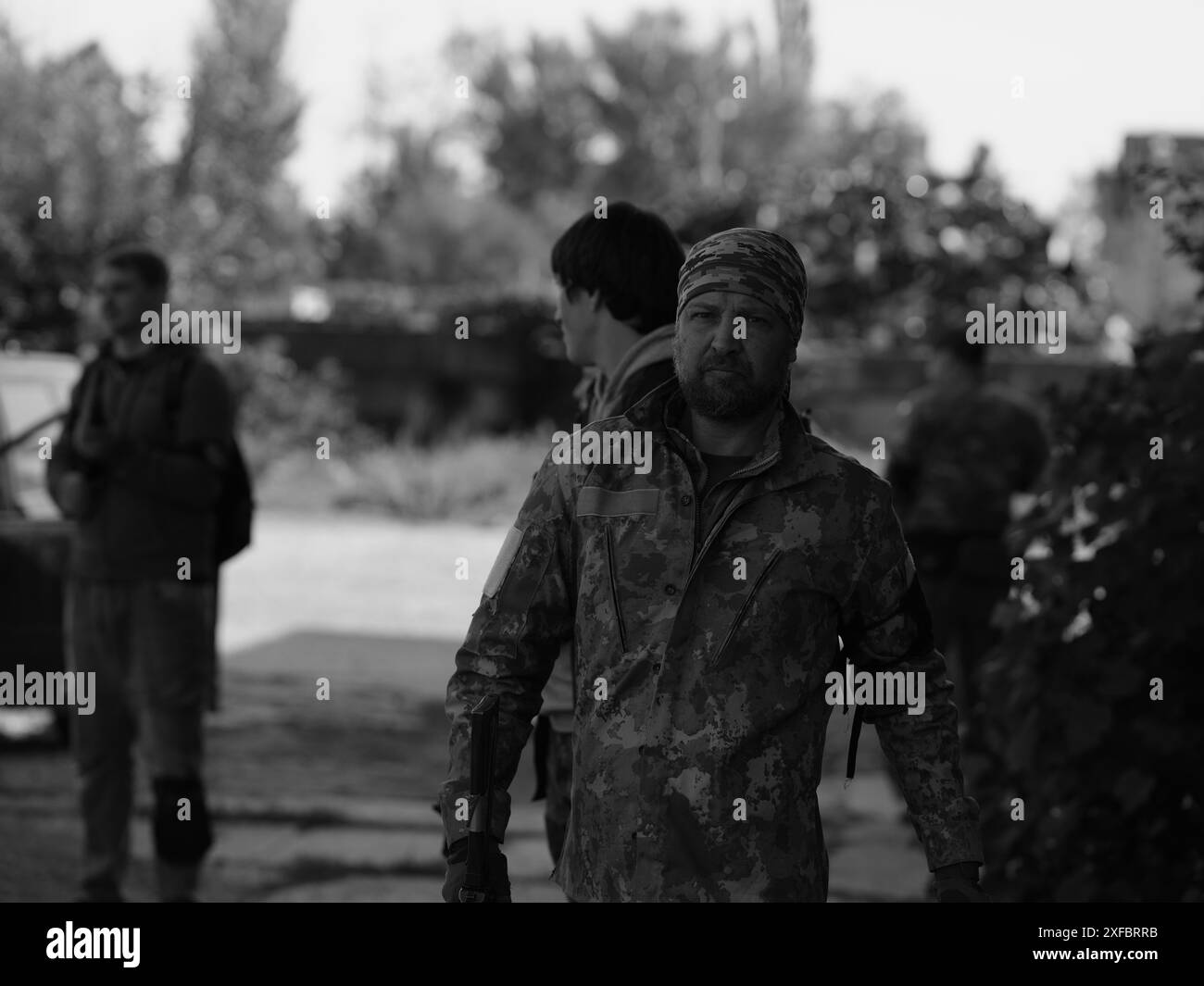 Military drills close to Odessa, Ukraine. British soldiers training ...