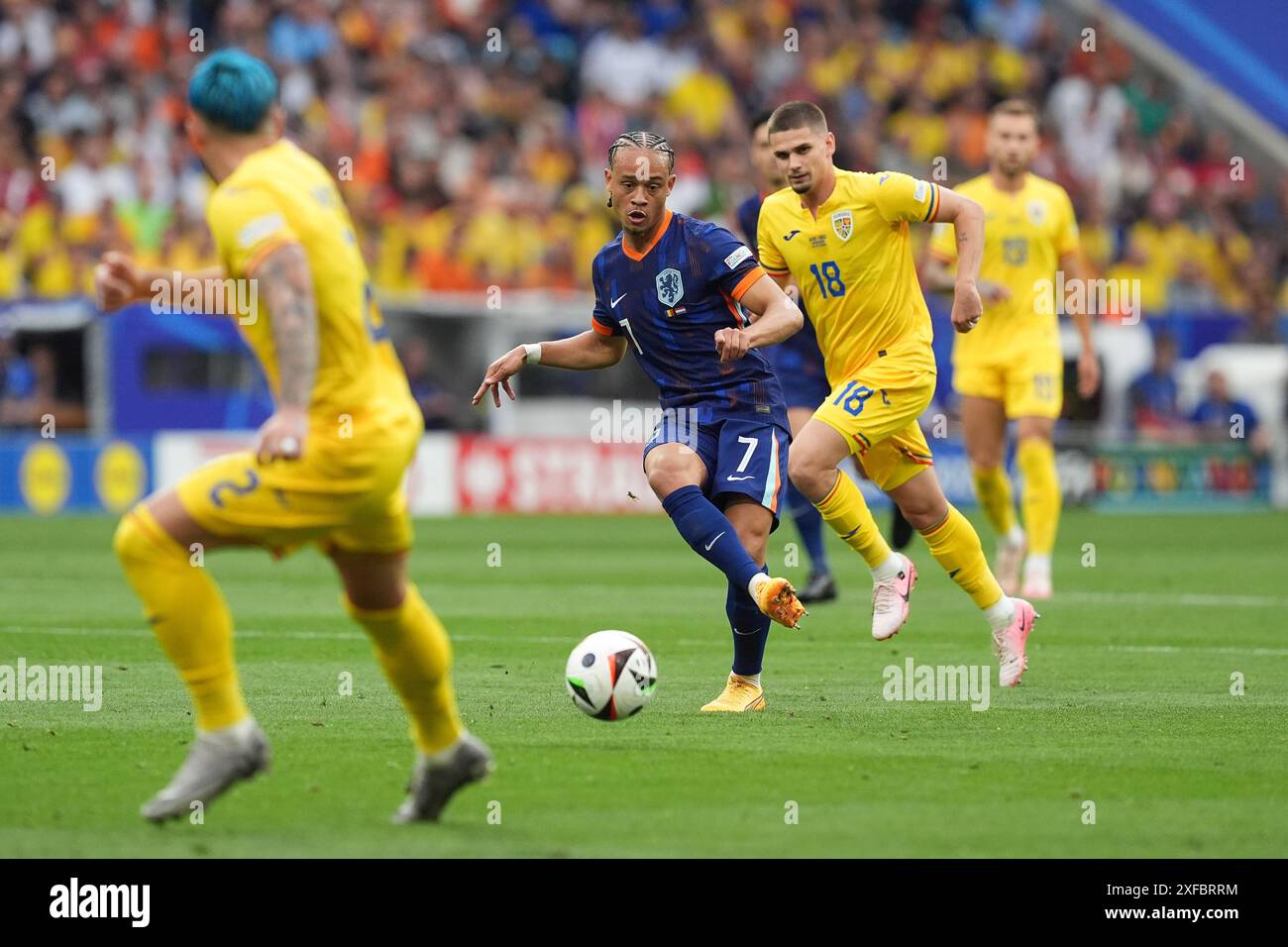 Netherlands's Xavi Simons in action during the UEFA Euro 2024, round of ...