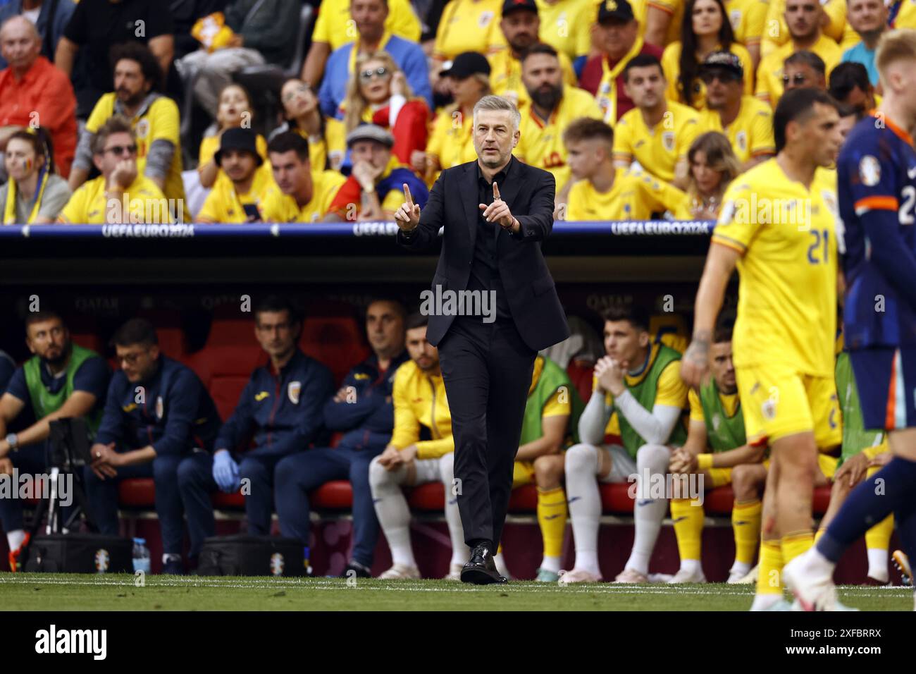MUNICH - Romania coach Edward Iordanescu during the UEFA EURO 2024 ...