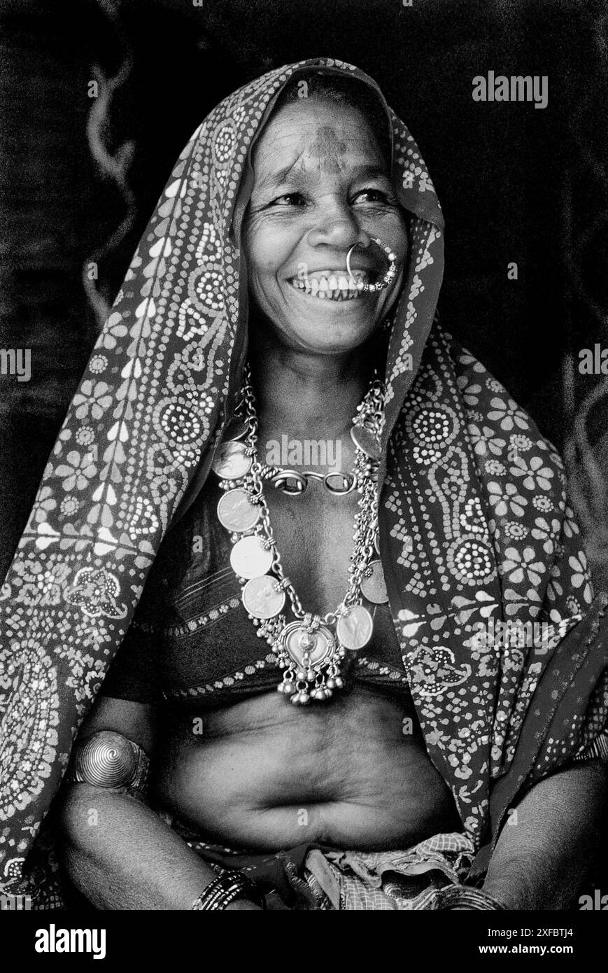 08 12 2007 Vintage Old Black and White Photo o Tribal woman, Ahwa Dang ...