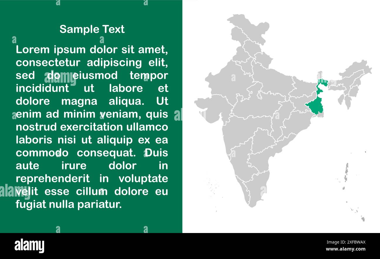 West Bengal Map template1, State of India, Republic of India ...