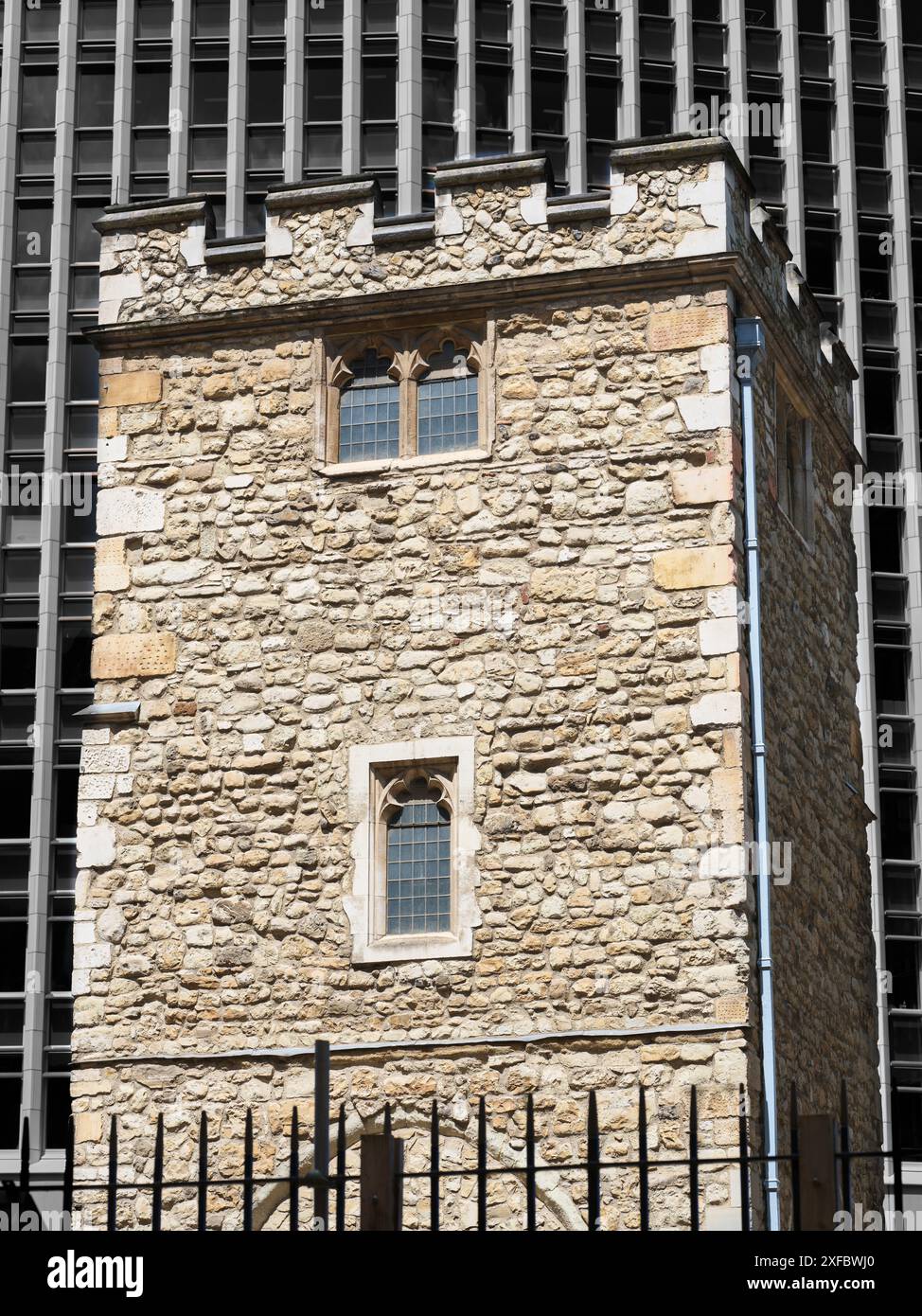 Tower of All Hallows Staining christian church, built 12th century AD ...