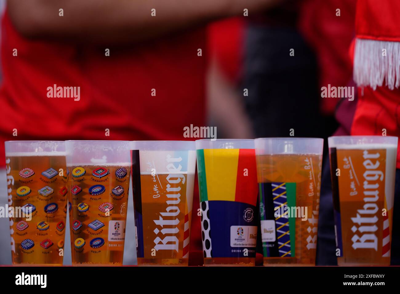 Berlin, Germany. 29th June, 2024. Detailed view of a plastic cup with ...