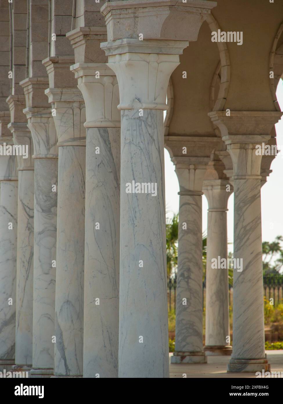 Architectural photograph of marble columns and arches of a historic ...