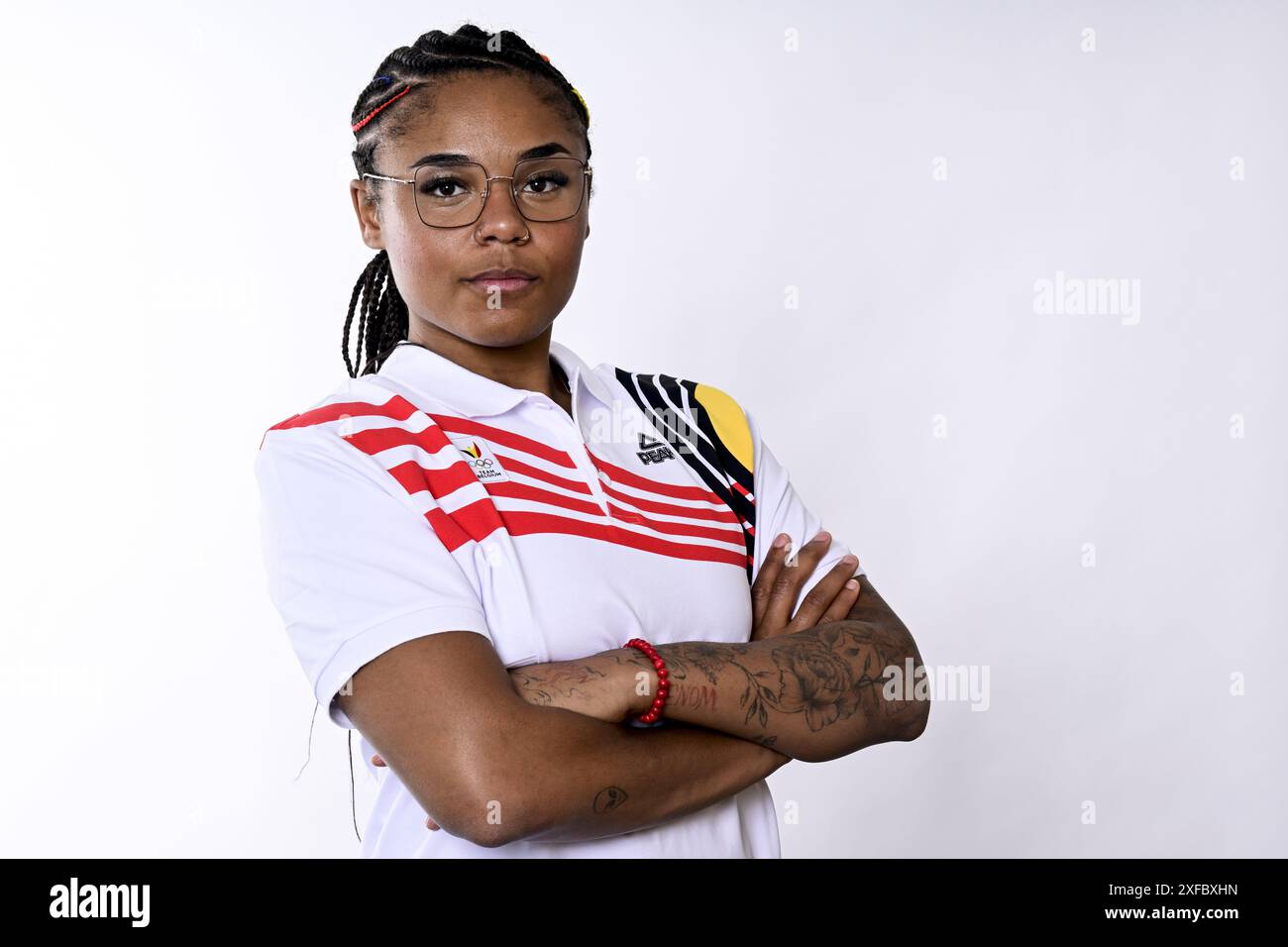Brussels, Belgium. 19th June, 2024. Belgium's Maxuella Lisowa Mbaka ...