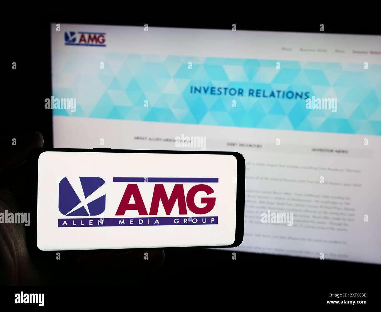 Allen media group logo hi-res stock photography and images - Alamy