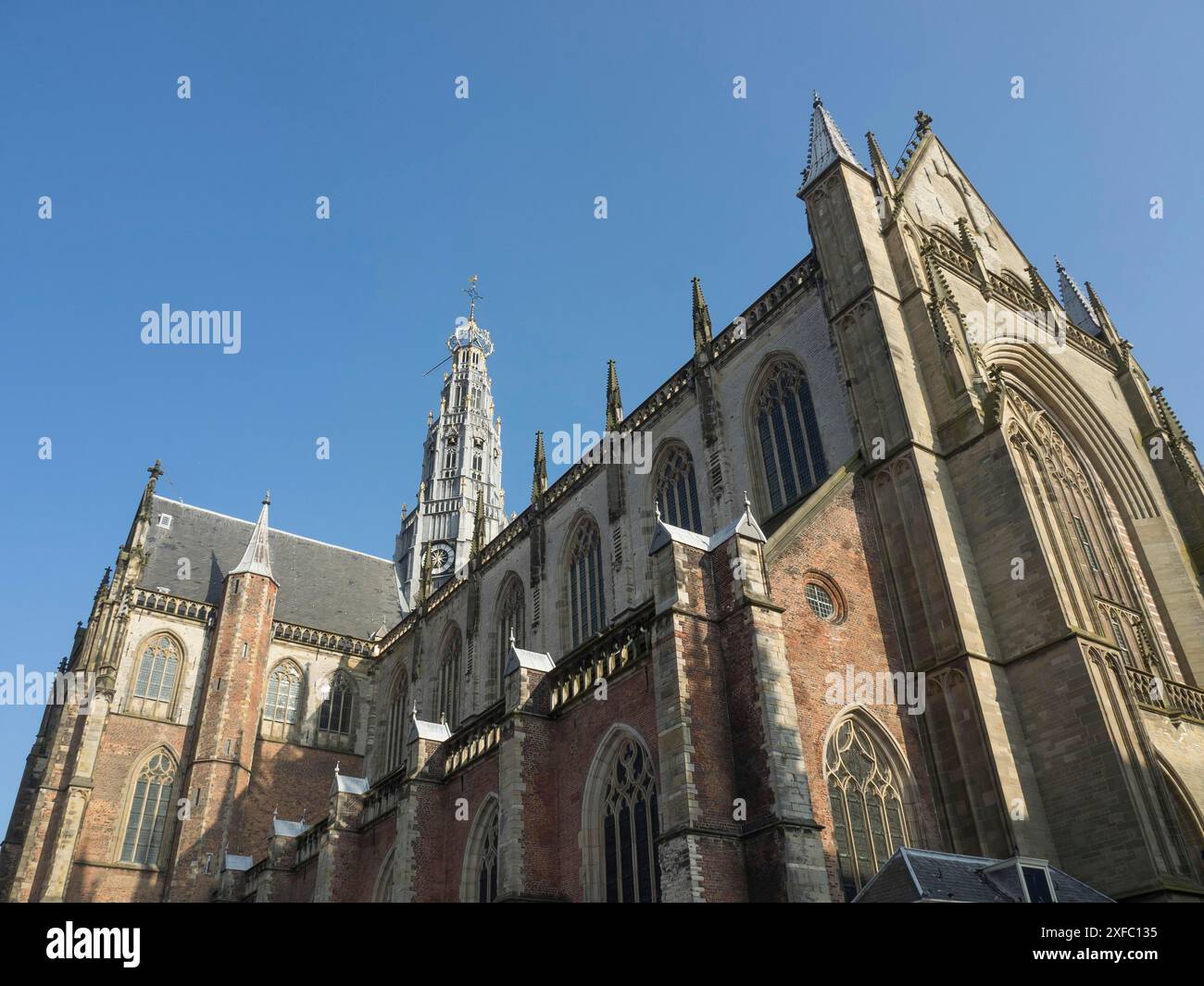 Large Gothic church with numerous windows, pointed towers and elaborate ...