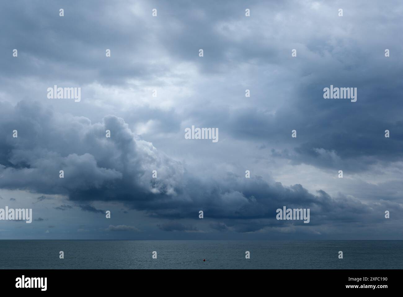 Storm Sea Cloud Nature Dark Rain Clouds Over The Ocean Containing Sea,