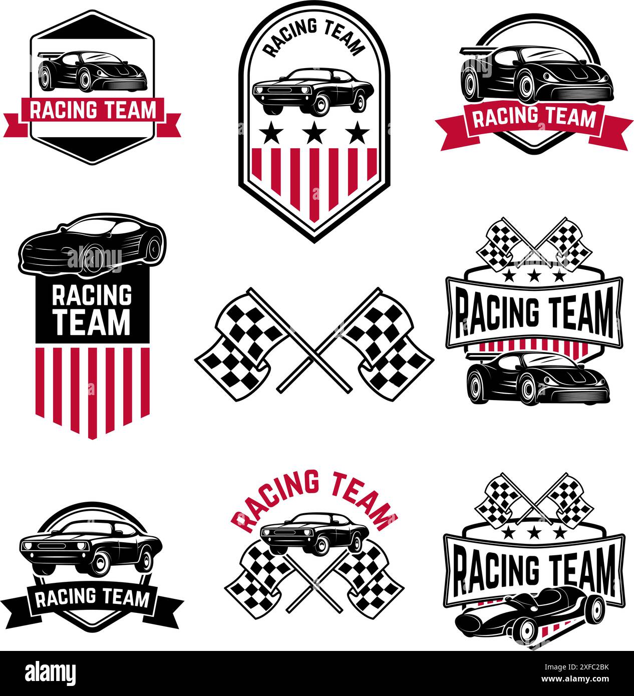 Set vintage motorcycle labels vector Cut Out Stock Images & Pictures ...