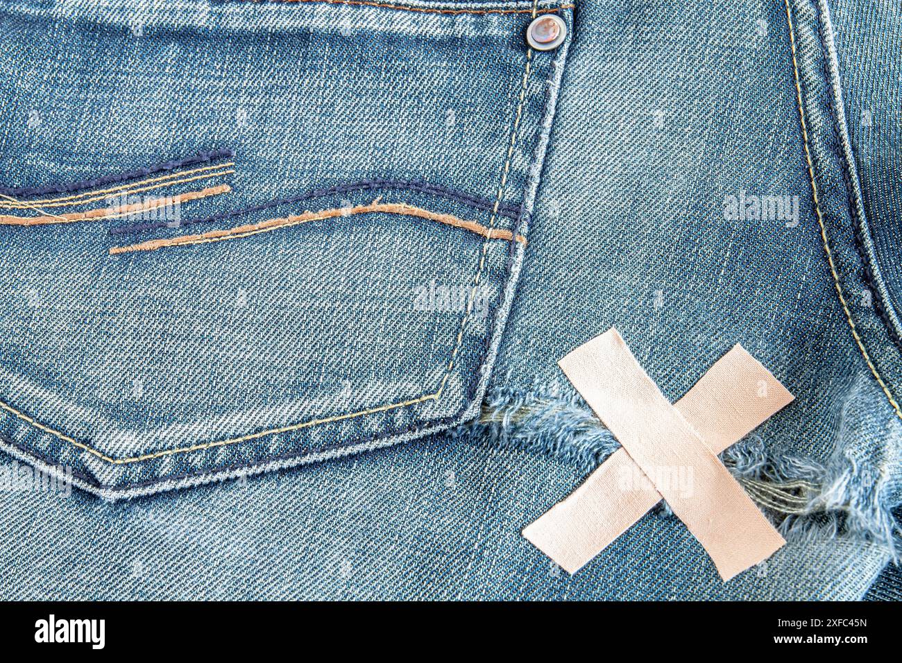 Patched jean hi-res stock photography and images - Alamy