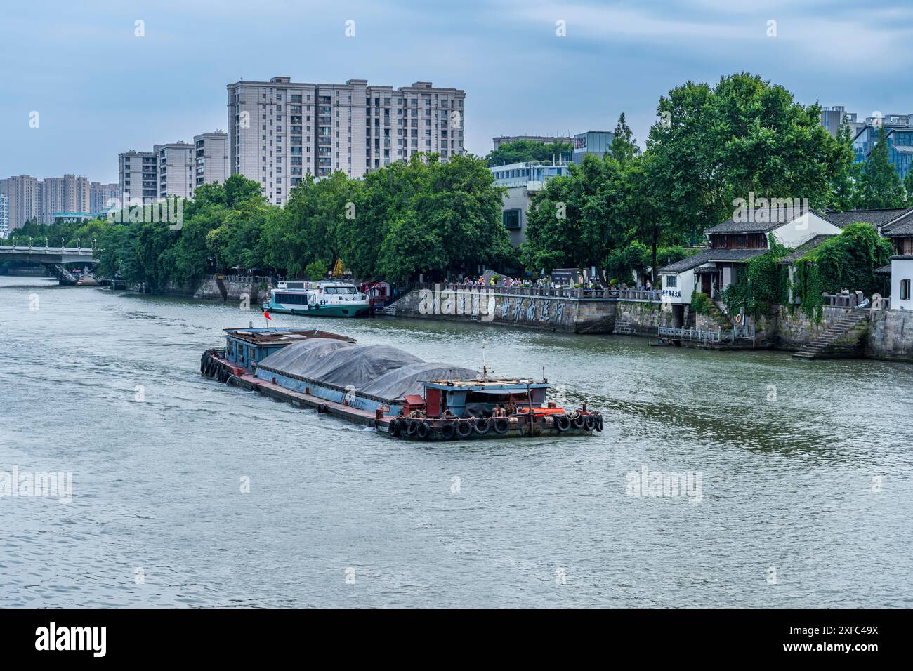 A photo is showing Gongchen Bridge, the tallest and longest stone arch ...