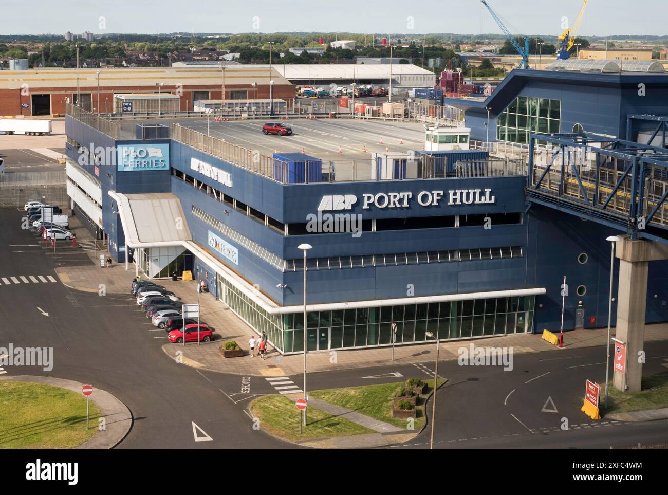 The P&O ferry terminal building in the Port of Hull, Yorkshire, England ...