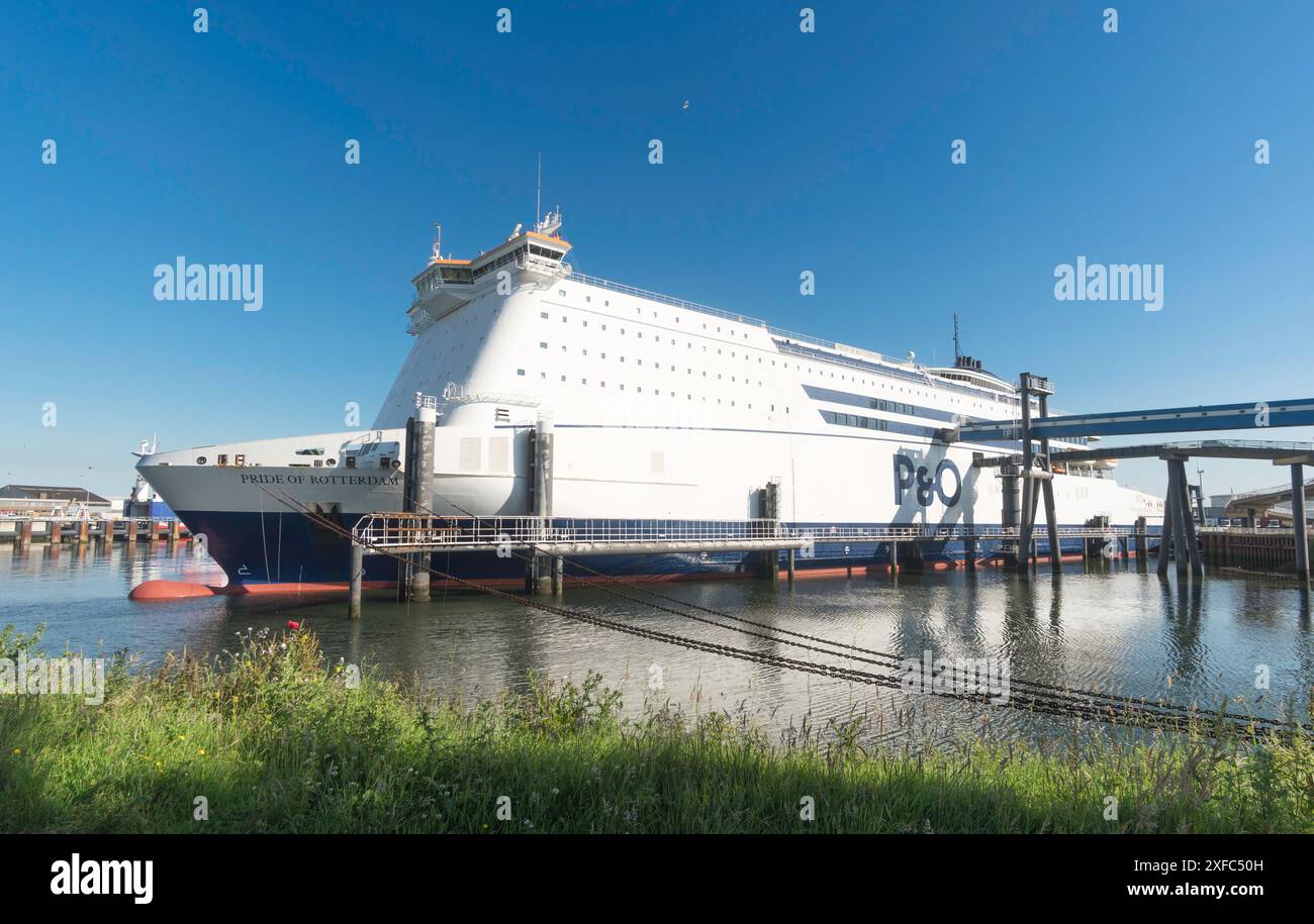 P&O North Sea ferry Pride of Rotterdam moored at the P&O terminal in ...