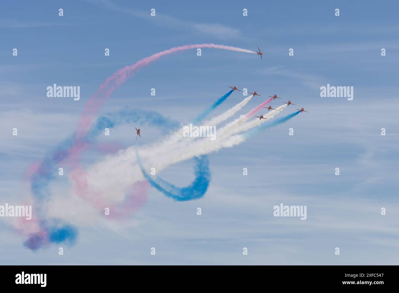 BAe Hawk T1A of the The Royal Airforce Aerobatic team, The Red Arrows ...