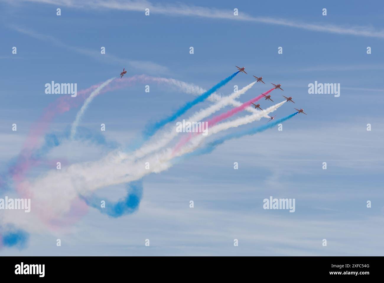 BAe Hawk T1A of the The Royal Airforce Aerobatic team, The Red Arrows ...